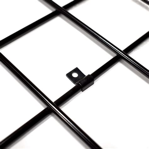 Black Gridwall Mount Brackets Economical Grid Panel Flush Mounting Clips 10 Pack