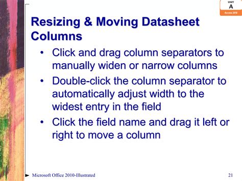 Access 2010 Unit A Ppt Pdf