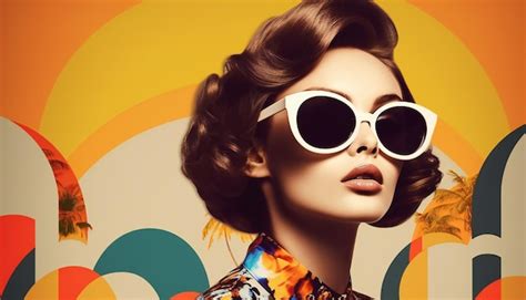 Premium Ai Image Young Beautiful Woman Wearing Big Sunglasses