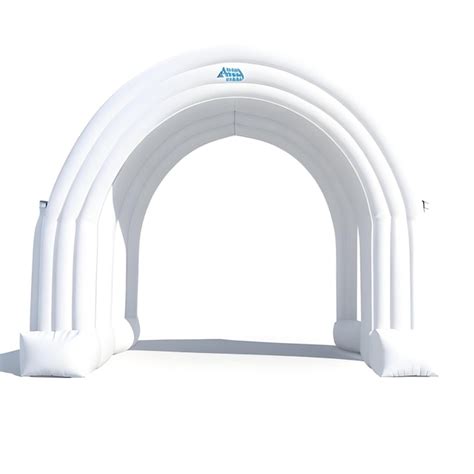 Premium Ai Image White Blank Inflatable Angular Arch Tube Or Event