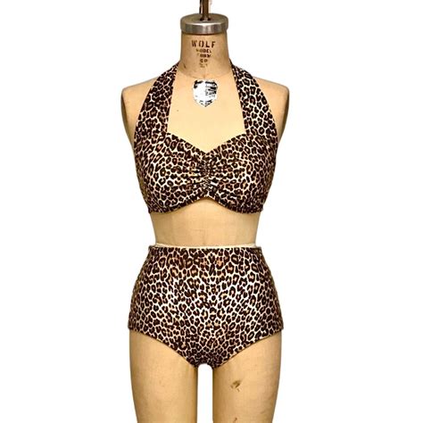 Cheetah Print Bikini Etsy
