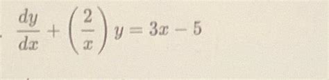 Solved Find The General Solution Of The First Order Linear Chegg