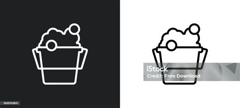 흰색과 검은색의 트레이 도구 윤곽선 아이콘을 닦습니다 와이핑 트레이 도구 플랫 벡터 아이콘은 웹 모바일 앱 및 Ui에 대한 청소