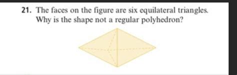 Solved The Faces On The Figure Are Six Equilateral