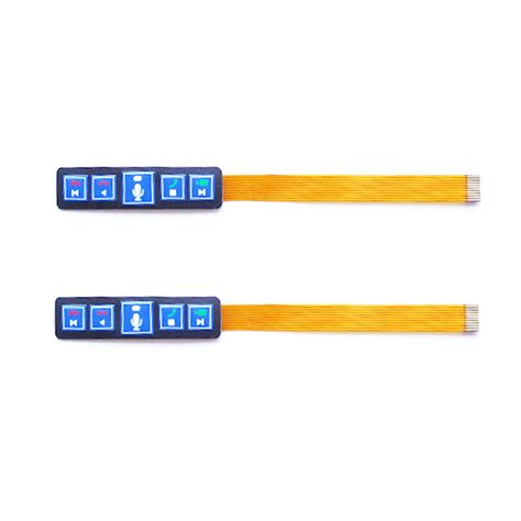 Membrane Push Button 5 Keys Switch Pvc Pet Keypad Panel • Mktechnic
