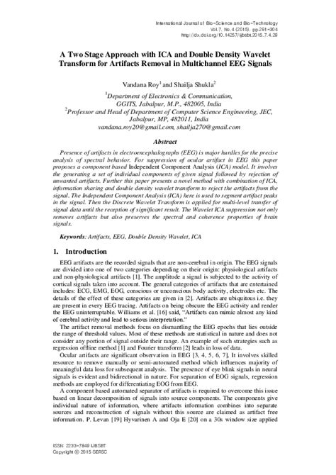 pdf a two stage approach with ica and double density wavelet