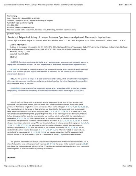 Pdf Persistent Trigeminal Artery Dokumen Tips