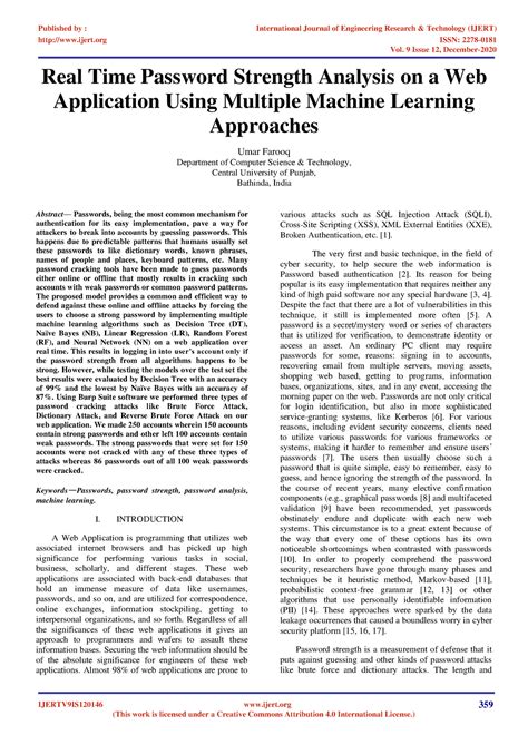 Real Time Password Strength Analysis On A Web Application Using