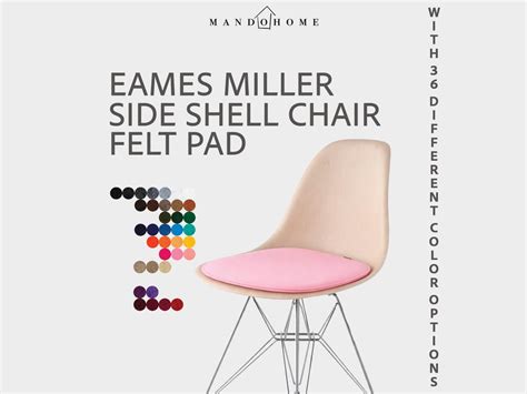 Eames Side Shell Chair Cushion Felt Seat Pad With Non Slip Option Etsy