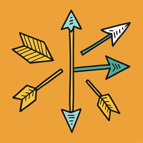 Premium Vector Handdrawn Arrows Pointing In Multiple Directions