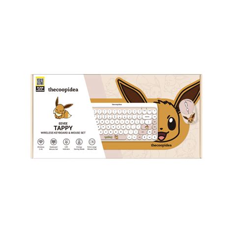 Pokémon Tappy Wireless Keyboard And Mouse Set Eevee Thecoopidea