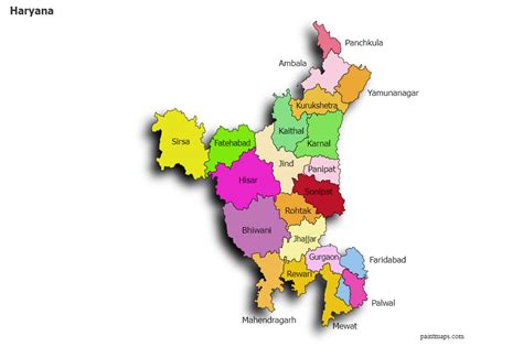 Create Custom Haryana Map Chart With Online Free Map Maker