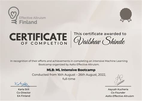 Vaibhav Shinde On Linkedin Machinelearning Ai Effectivealtruism