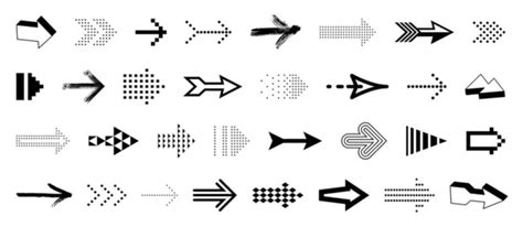 Arrow Symbols Big Set Different Shapes Styles Concepts Cursors Icons Stock Vector By ©ostapius
