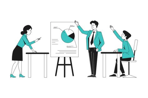 Businessman Showing Pie Chart Graphic By Ladadikart · Creative Fabrica