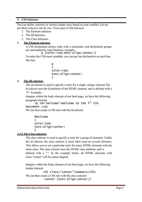 Cascading Style Sheets Csspptx