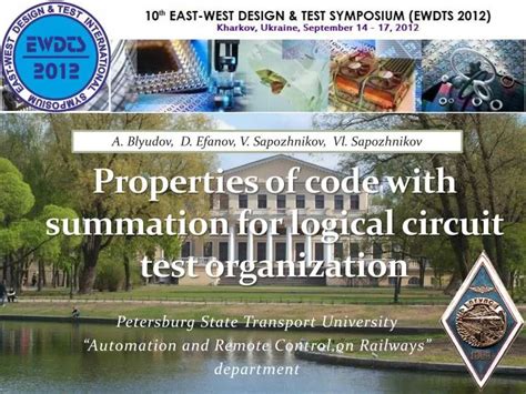 Ppt Properties Of Code With Summation For Logical Circuit Test
