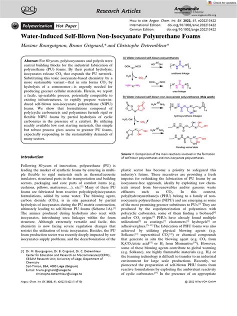 Angew Chem Int Ed 2022 Bourguignon Water Induced Self Blown Non
