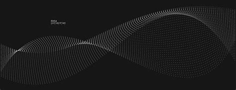 짙은 회색 공기 입자 흐름 벡터 디자인 흐르는 점 배열의 물결과 추상적 배경 디지털 미래 일러스트 나노 기술 테마 3차원 형태에 대한 스톡 벡터 아트 및 기타 이미지