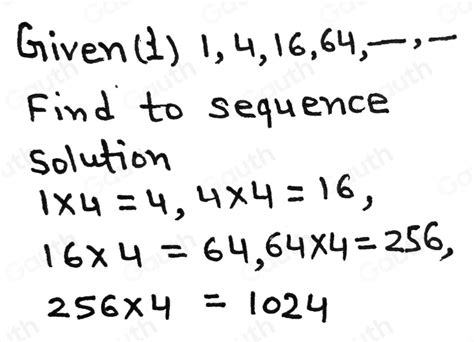 solved sequence 1 1 4 16 64 ` 2 3 5 9 33 3 10 20 80 480 4