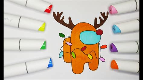 Амонг Ас Олень Розмальовки для дітей Youtube