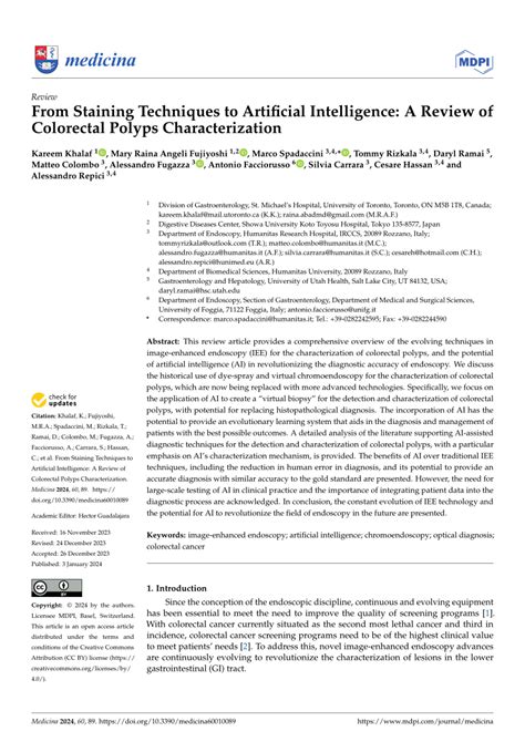 Pdf From Staining Techniques To Artificial Intelligence A Review Of Colorectal Polyps