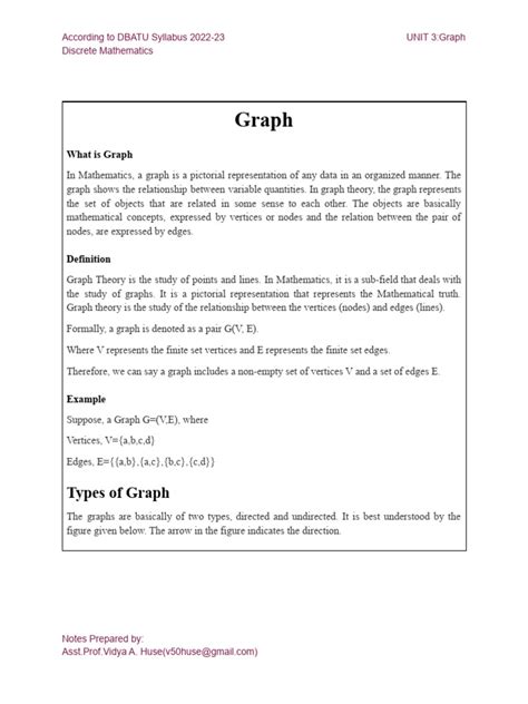 Dm Unit 3 Pdf Vertex Graph Theory Graph Theory