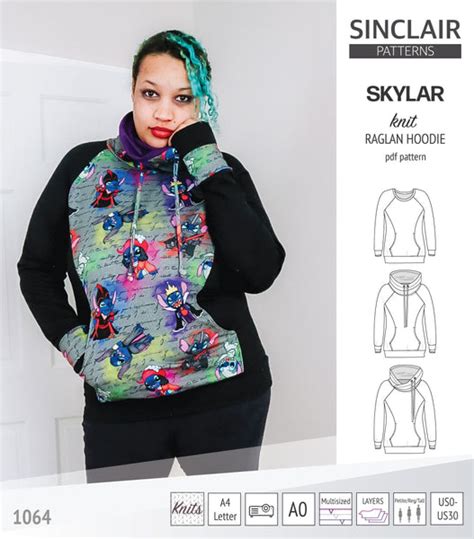 Skylar Knit Raglan Hoodie Pdf Sinclair Patterns