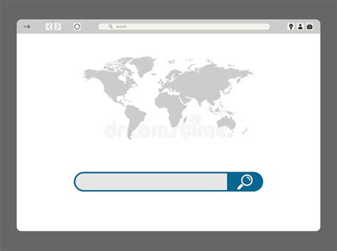 Simple Flat Vector Browser Window Modern Icon Concept Illustration Stock Vector Illustration