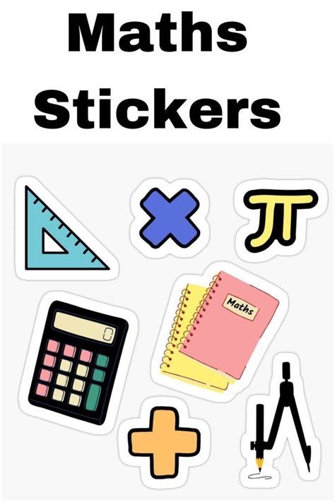 Maths Stickers Pack In 2025 Math Signs Math Design Everyday Math