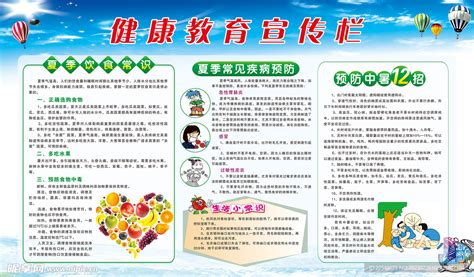 夏季健康教育设计图 其他 广告设计 设计图库 昵图网