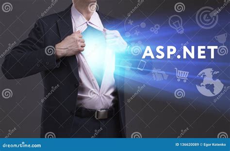 Business Technology Internet And Network Concept Young Businessman
