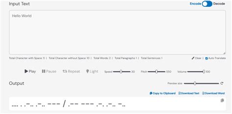 Morse Code Translator Encodedecode Morse Code Generator