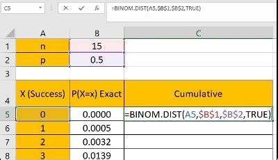 Discrete Random Variables Excel Tools Instruction Introduction To Business Statistics