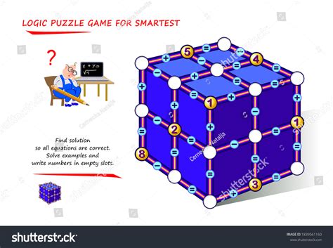 math logic puzzle game smartest find stock vector royalty free