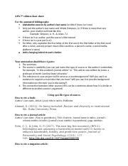 APA Cheat Sheet Docx APA 7th Edition Cheat Sheet For The Annotated