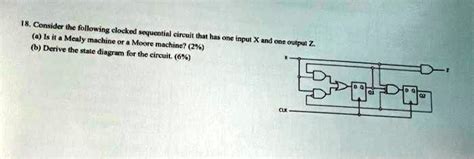 18 consider the following clocked sequential circuit that has one