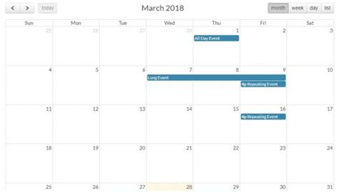 Simple Javascript Event Calendar Examples Onaircode