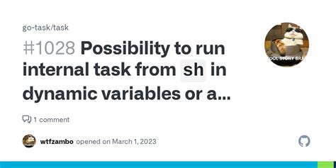 Possibility To Run Internal Task From `sh` In Dynamic Variables Or As