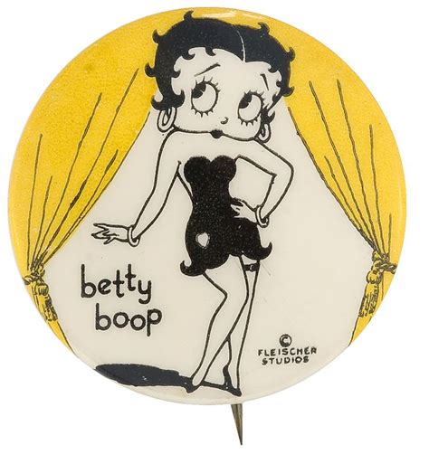 Hakes Betty Boop Graphic Classic Early 1930s Cartoon Button 1930s