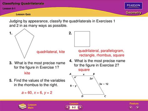 ppt classifying quadrilaterals powerpoint presentation free download
