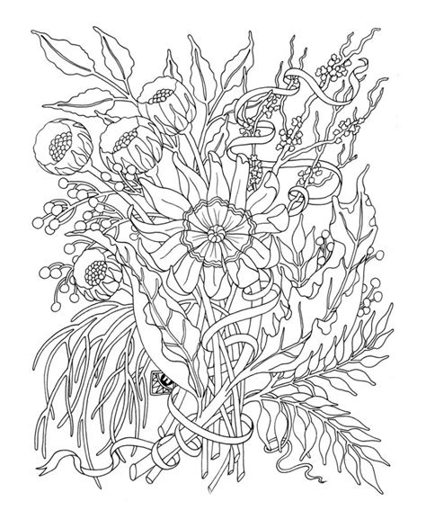 Detailed Flower Coloring Pages At Free Printable