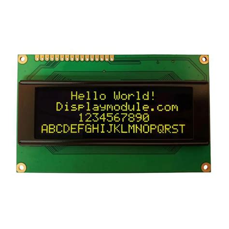 20x4 Oled Module Green Yellow Character Display With Mcu Spi I2c Displaymodule