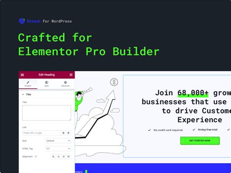 sitech saas company elementor pro template kit merkulove