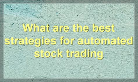 The Benefits And Risks Of Automating Stock Trading
