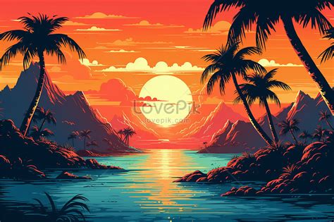 생성 인공 지능과 복고풍 배경 사진 무료 다운로드 Lovepik