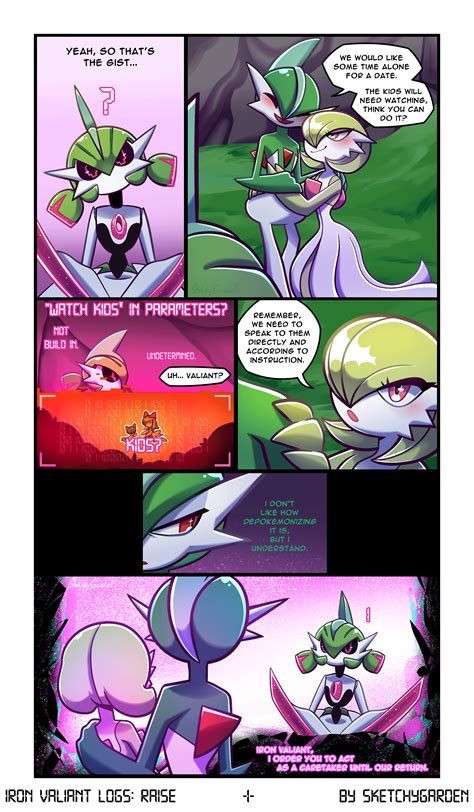 Gardevoir Kirlia Gallade Ralts And Iron Valiant Pokemon Drawn By