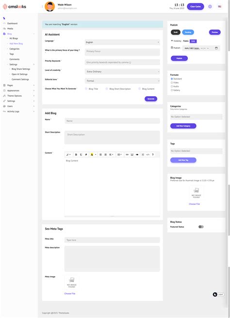 Cmslooks Laravel Cms With Openai Powered Blog News And Magazines Script Codesaleshub