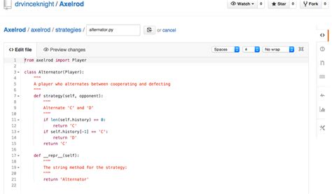 An Iterated Prisoners Dilemma On Github