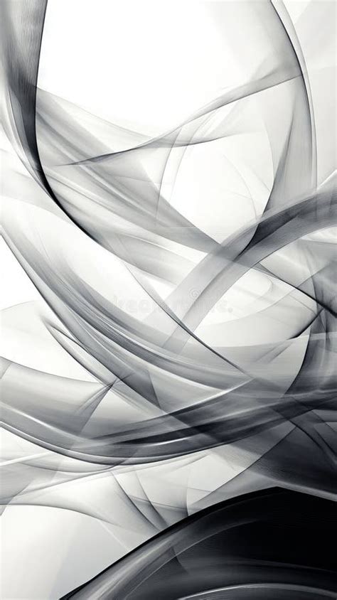 Abstract Black And White Flowing Lines Creating A Dynamic And Elegant Modern Art Background